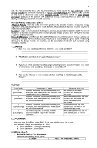 MAPEH 10-Q4-Week 2-converted.pdfpowerpoint mapeh 9 | PDF | Fitness and ...
