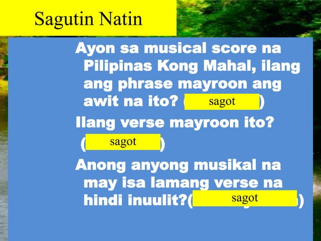 MAPEH 5 - MUSIC PPT Q3 - Aralin 1 - Disenyo O Istruktura Ng Anyong ...