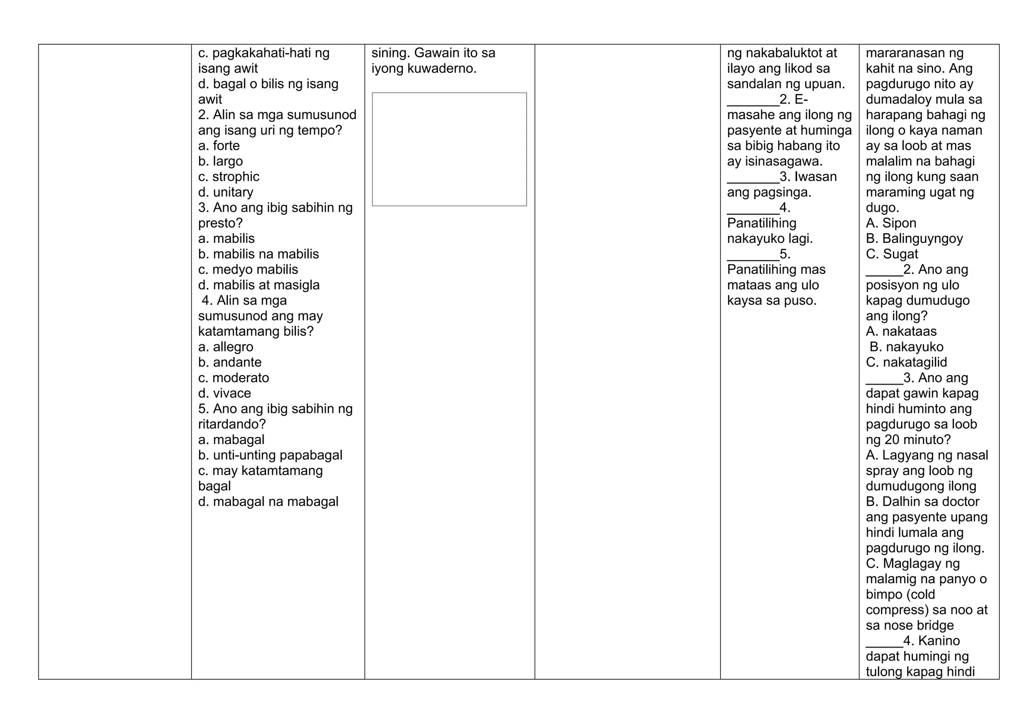MAPEH 5_DLL_WEEK 3_Q4.docx Kahalagahan ng musika sa pamumuhay ng mga ...