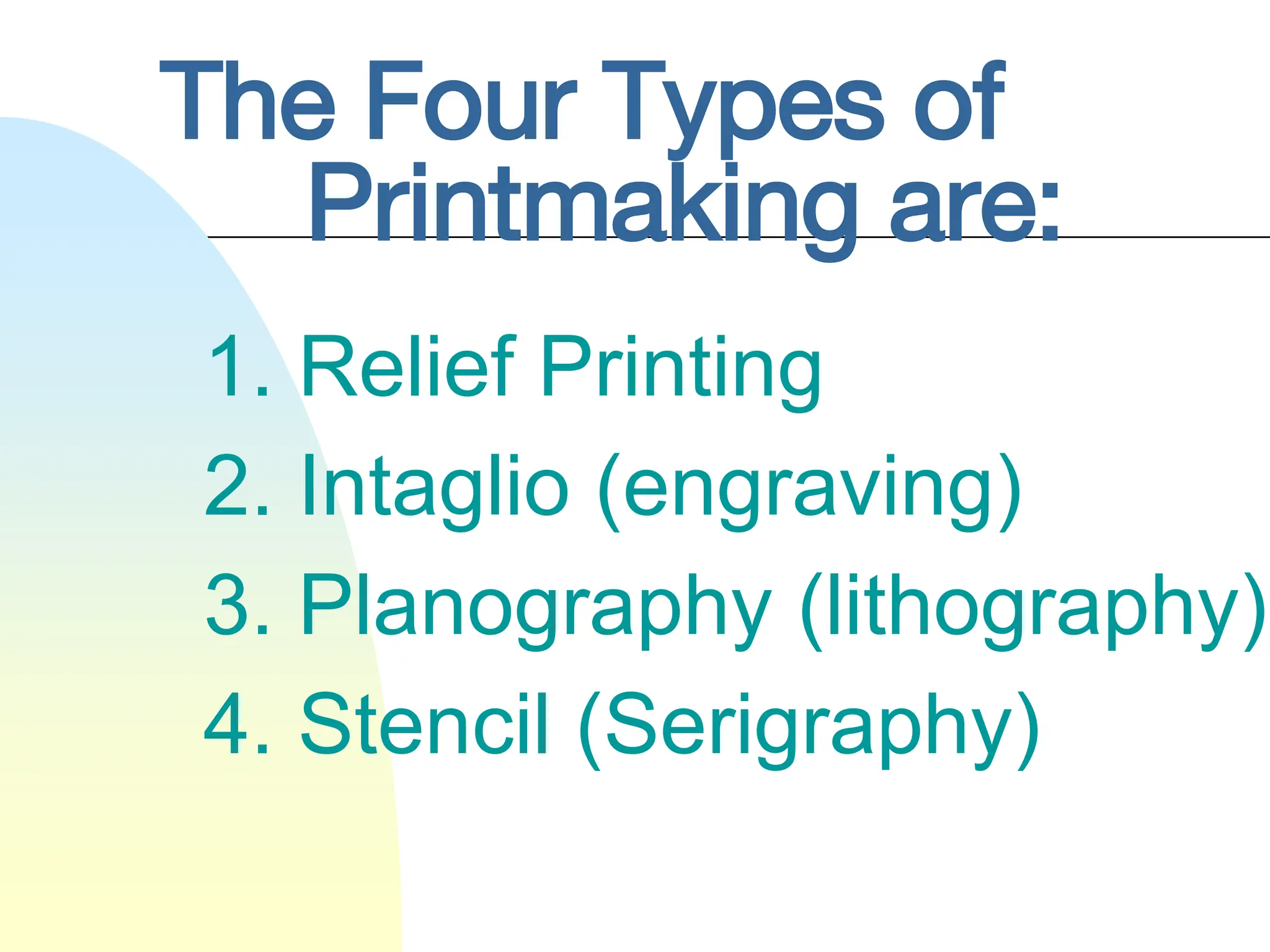 MAPEH 6 - ARTS PPT Q3 - Printmaking Types.ppt.pptx