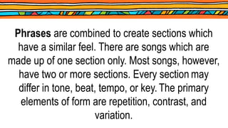 MAPEH 6-Identifies simple musical forms of songs from the community | PPTX