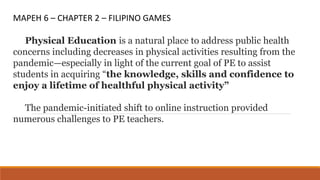 MAPEH 6 - Second Quarter Lecture 3 - Physical Education.pptx