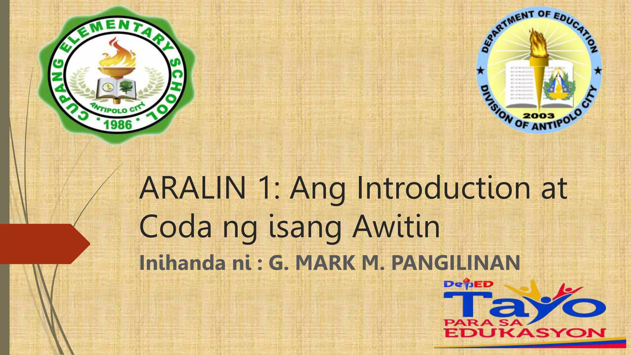 MAPEH 6 PPT Q3 - MUSIC - Aralin 1 - Ang Introduction at Coda ng isang ... MAPEH 6 PPT Q3 - MUSIC - Aralin 1 - Ang Introduction at Coda ng isang ...