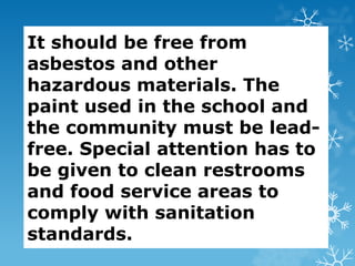 Mapeh 6 Unit 2 Health Lesson 1 A healthy school and community ...
