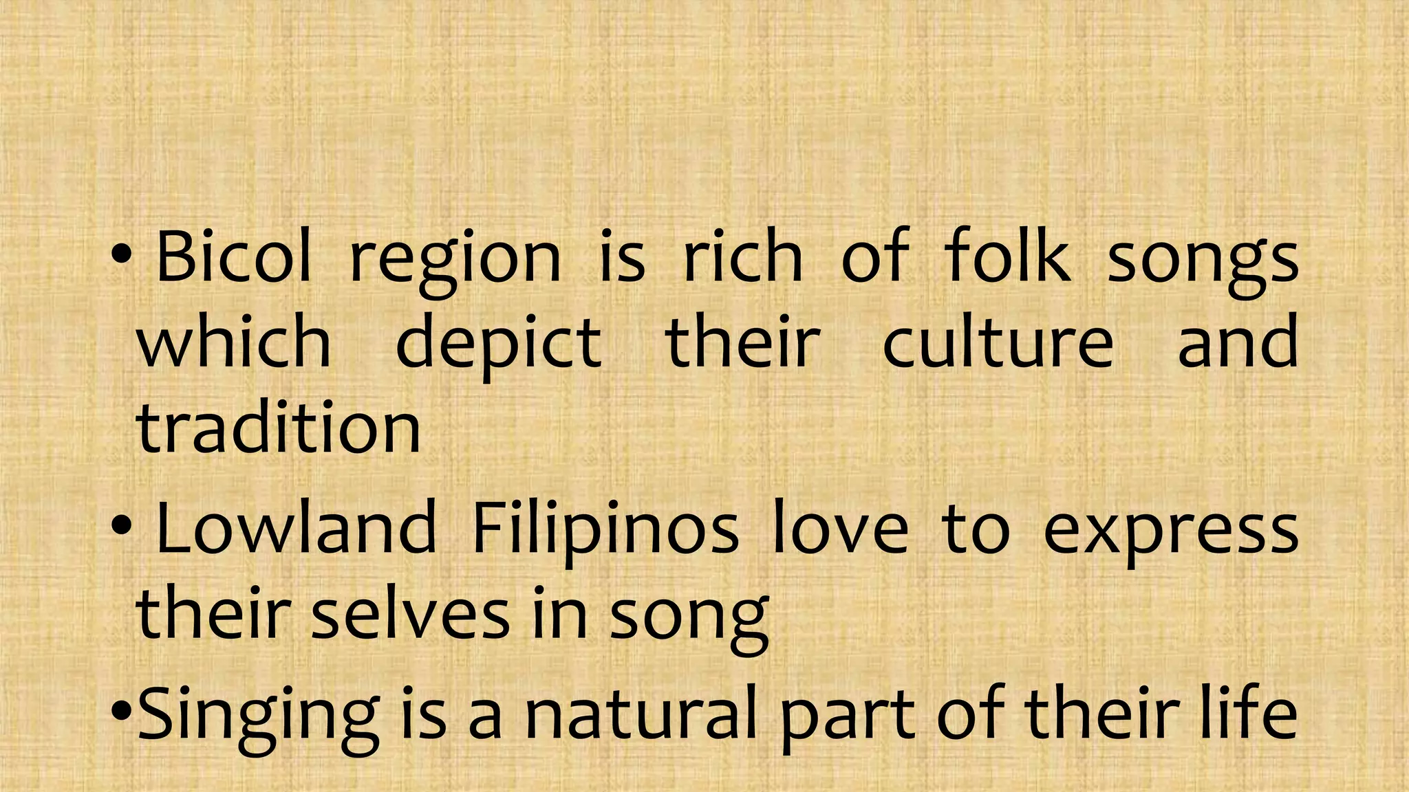 Mapeh 7 Music of the Lowland Luzon | PPTX