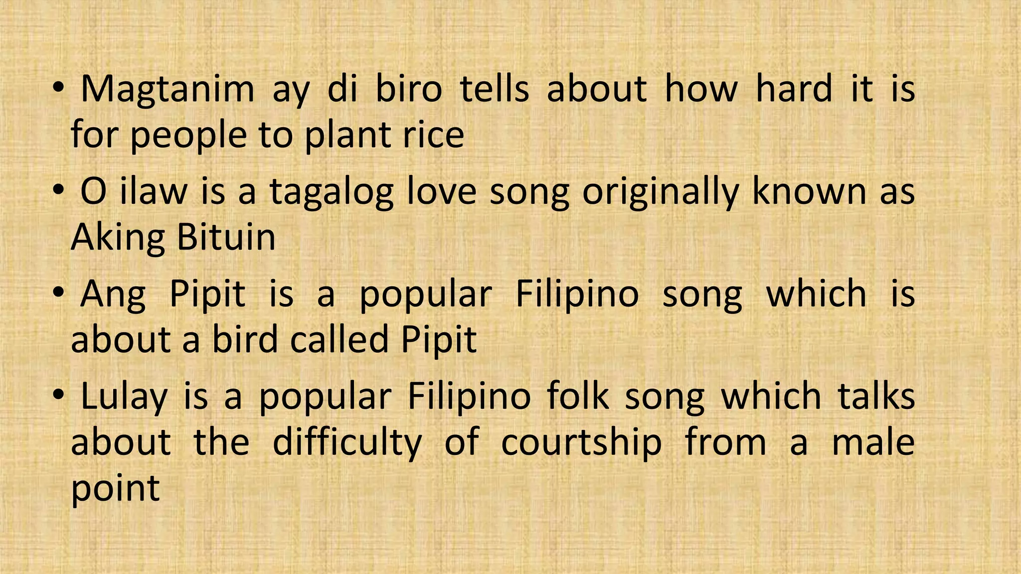 Mapeh 7 Music of the Lowland Luzon | PPTX