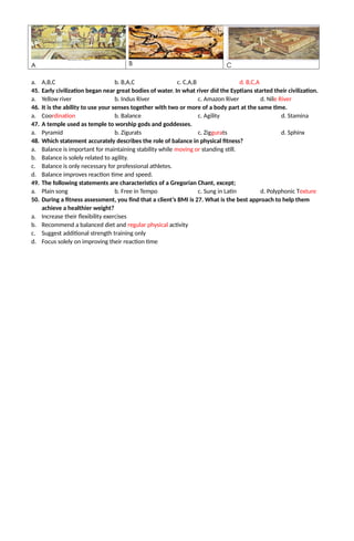 Grade 9 2nd half of the 1st quarter exam | DOCX