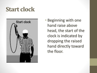 MAPEH9-Hand-Signals-in-Basketball-Officiating.pptx | Basketball | Sports