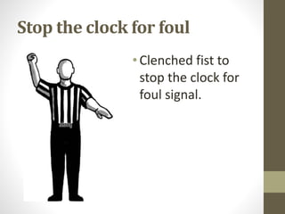 MAPEH9-Hand-Signals-in-Basketball-Officiating.pptx | Basketball | Sports