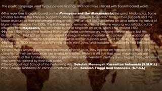 MAPEH (ARTS) Grade 8-NARRA, Wayang Kulit | PPTX