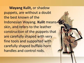 Wayang Kulit - Mapeh Grade 8 Q4 | PDF
