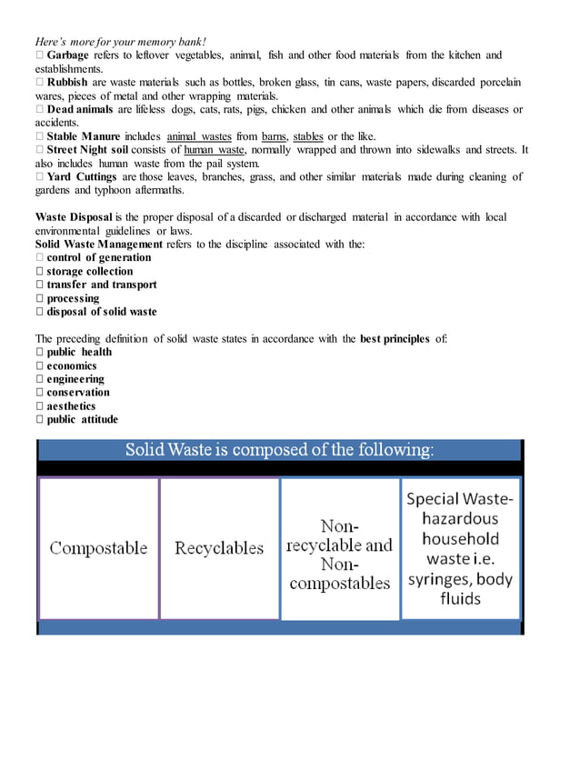 Mapeh (Health Lesson 1 and 2) | DOCX | Environmental Services Industry ...