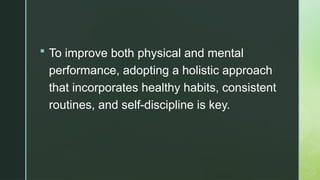 improve physical and mental health powerpoint presentation | PPT