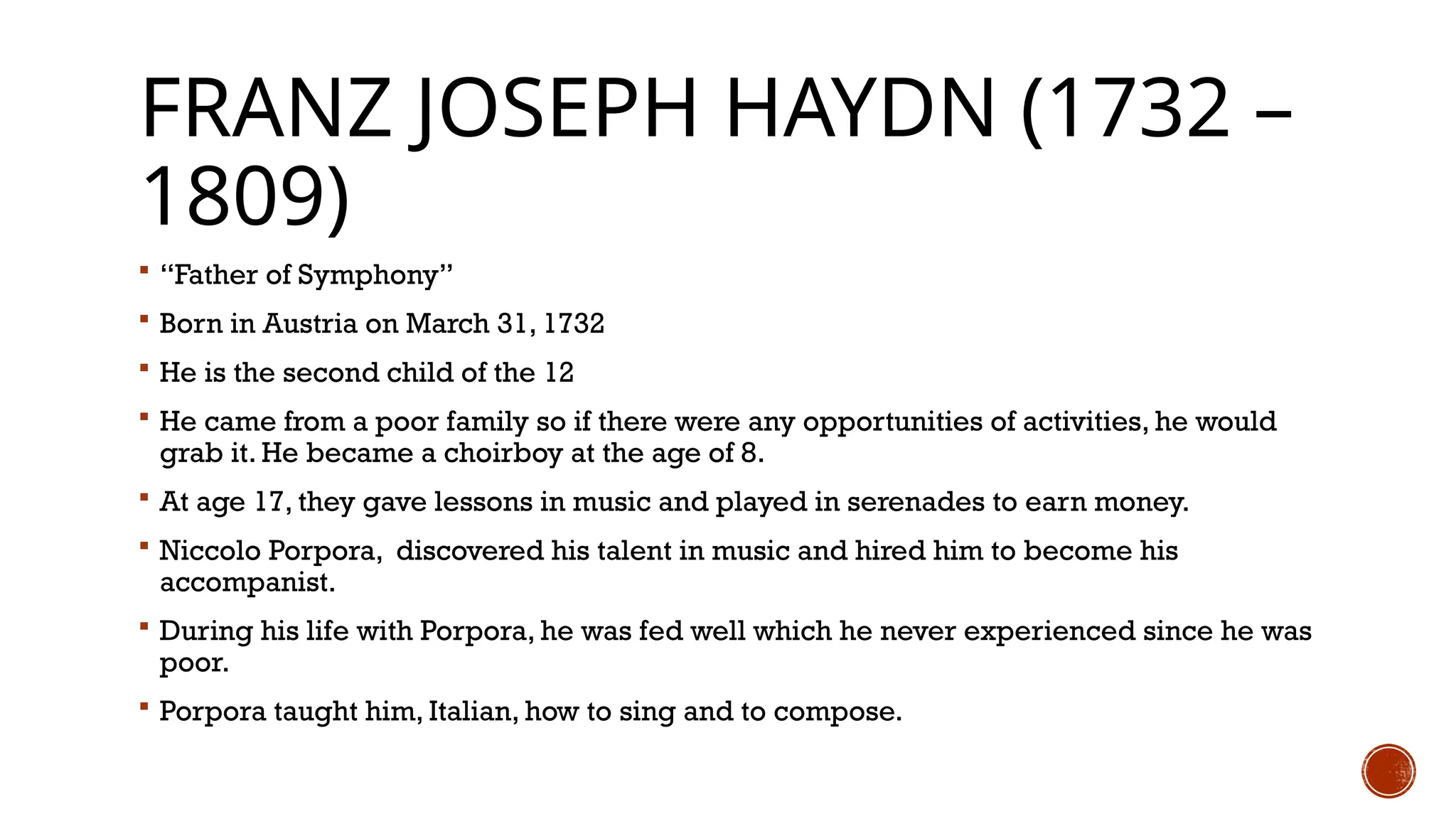 MAPEH 9: LESSON 6 | CLASSICAL COMPOSER HAYDN AND MOZART | PPTX ...