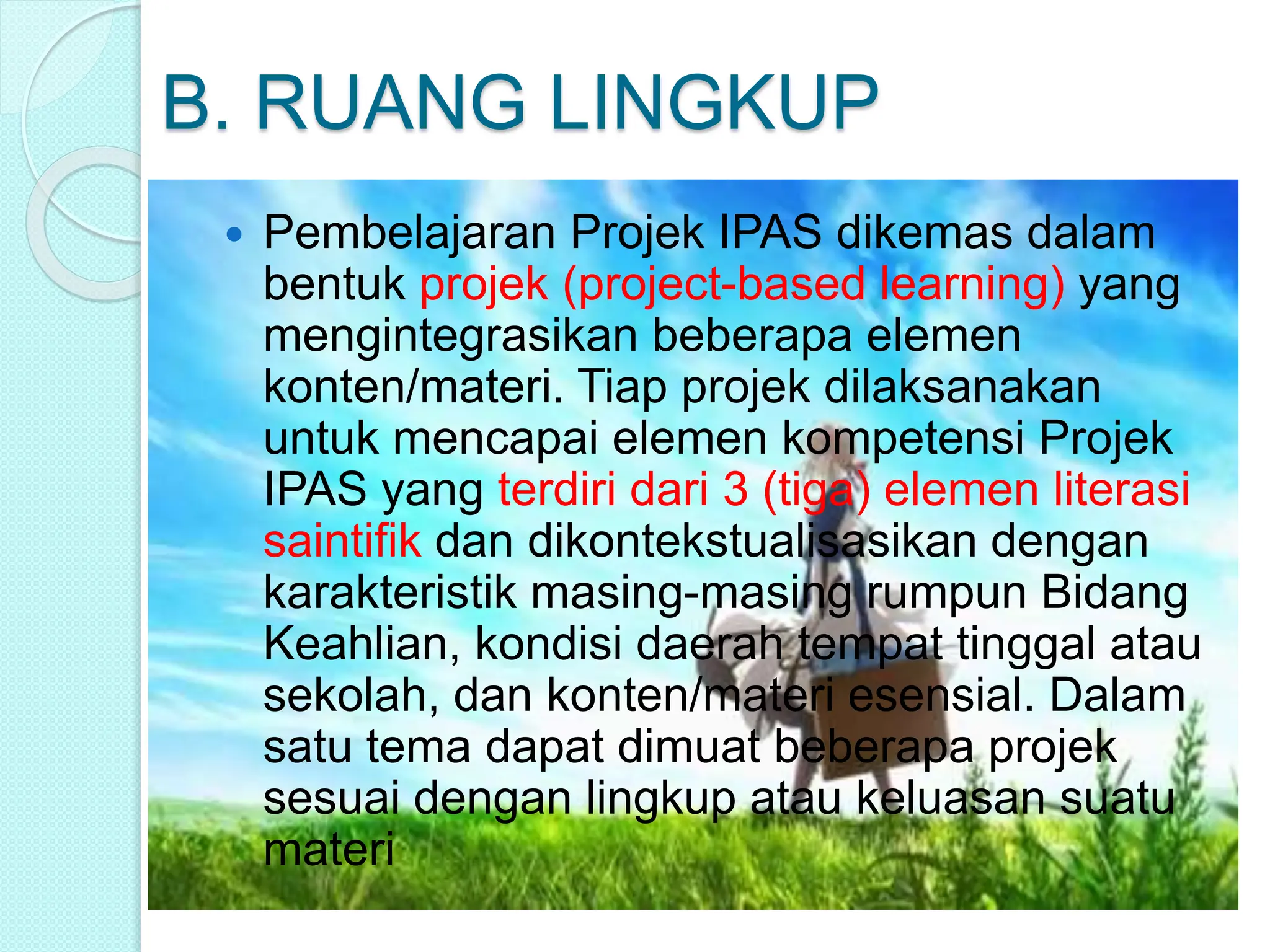 Berisi MAta PELAJARAN PROJECT IPAS KLAS X SMK | PPTX