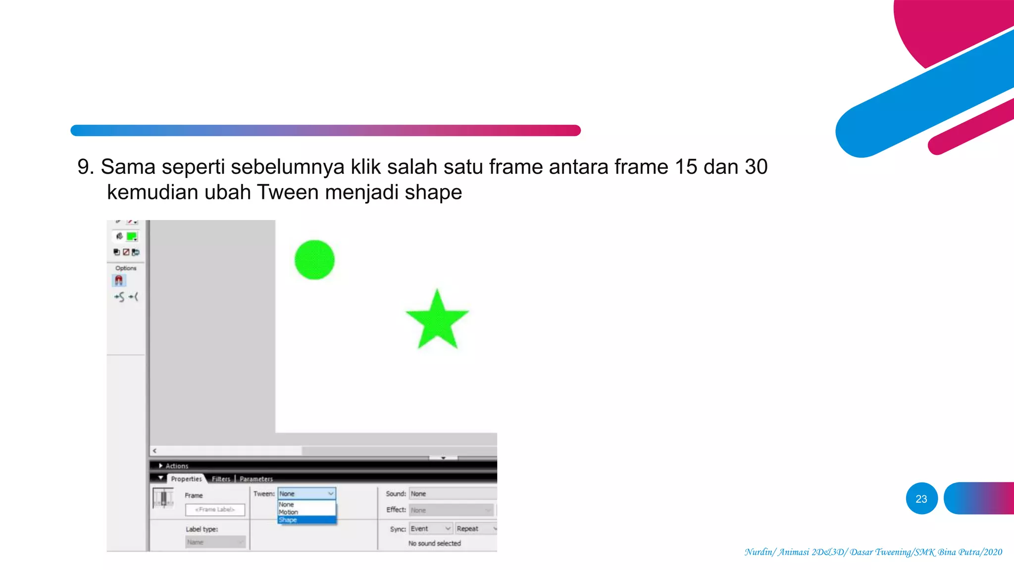 Mapel Teknik Animasi 2D dan 3D XI MM Materi Animasi Motion Tweening.pptx