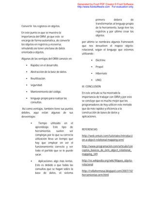 Mapeo de objeto relacional | PDF