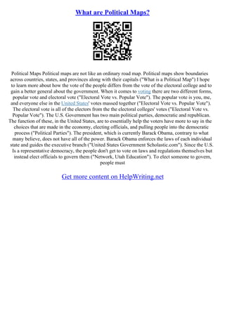 Map Essay | PDF | Civic affairs | Politics