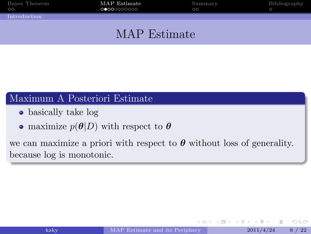 MAP Estimation Introduction | PPT