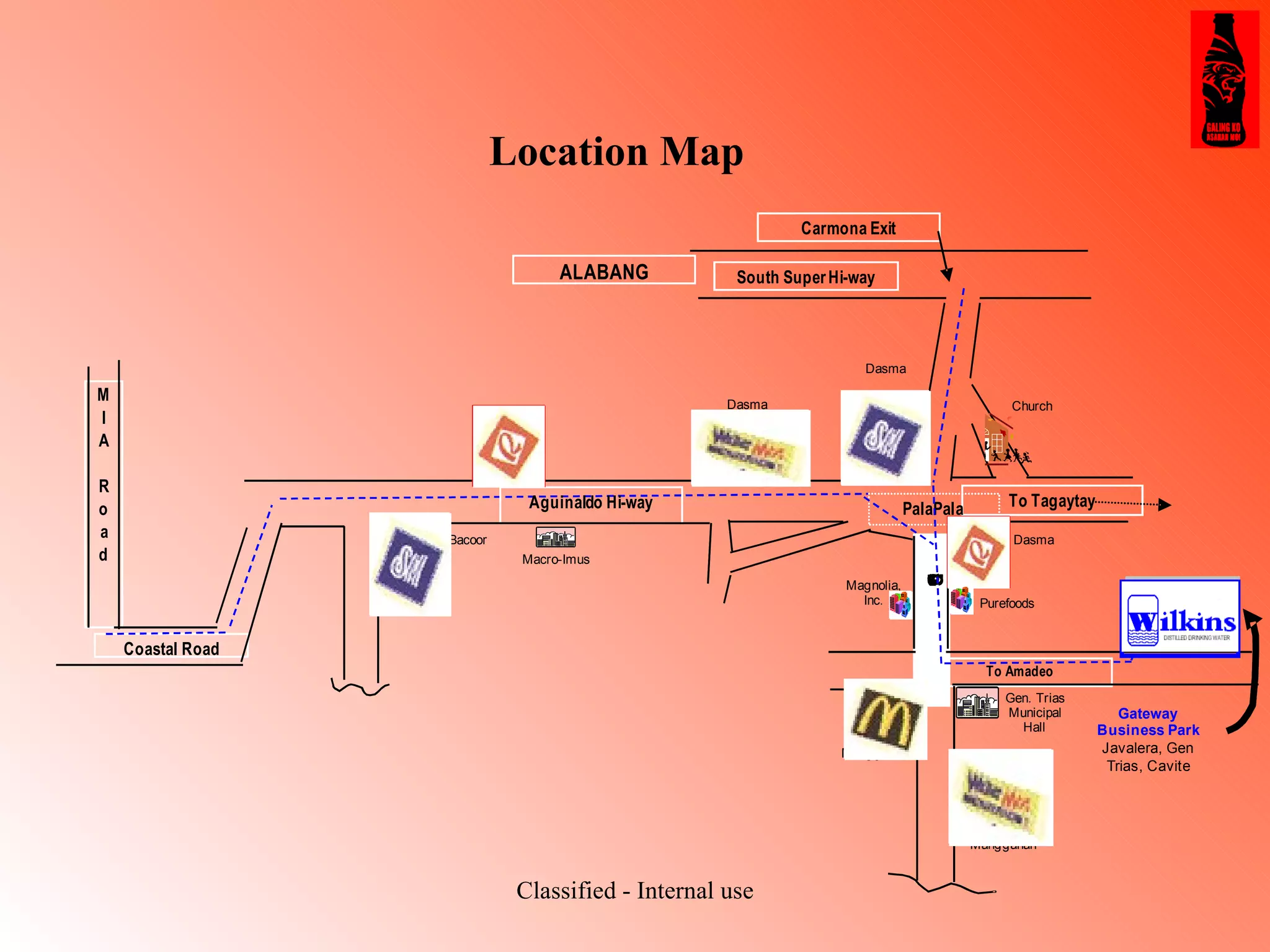 Map to Wilkins Plant, Gen Trias | PPT