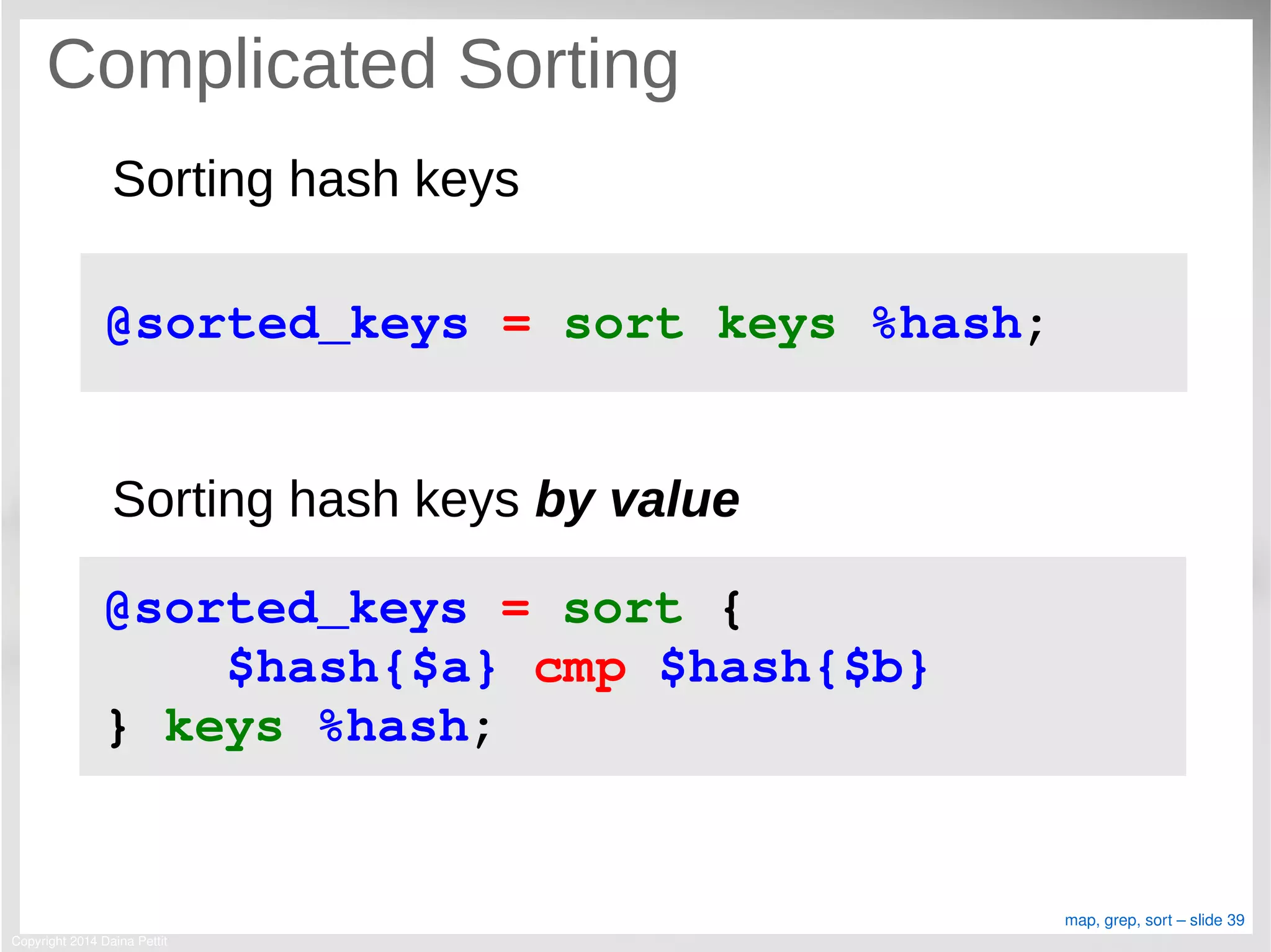 Map Grep Sort Ppt