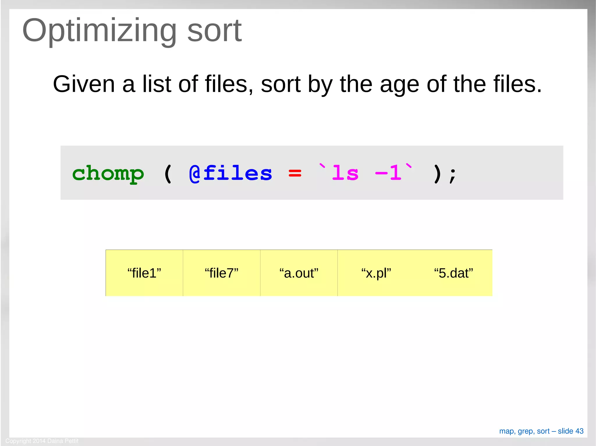 Map Grep Sort Ppt