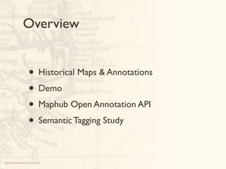 Maphub - Annotations and Semantic Tags on Historical Maps | PPT | Free Download