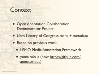 Maphub - Annotations and Semantic Tags on Historical Maps | PPT | Free Download