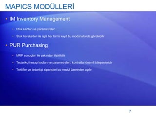 MAPICS modules and database structures | PPTX