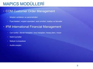 MAPICS modules and database structures | PPTX