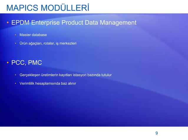 MAPICS modules and database structures | PPTX