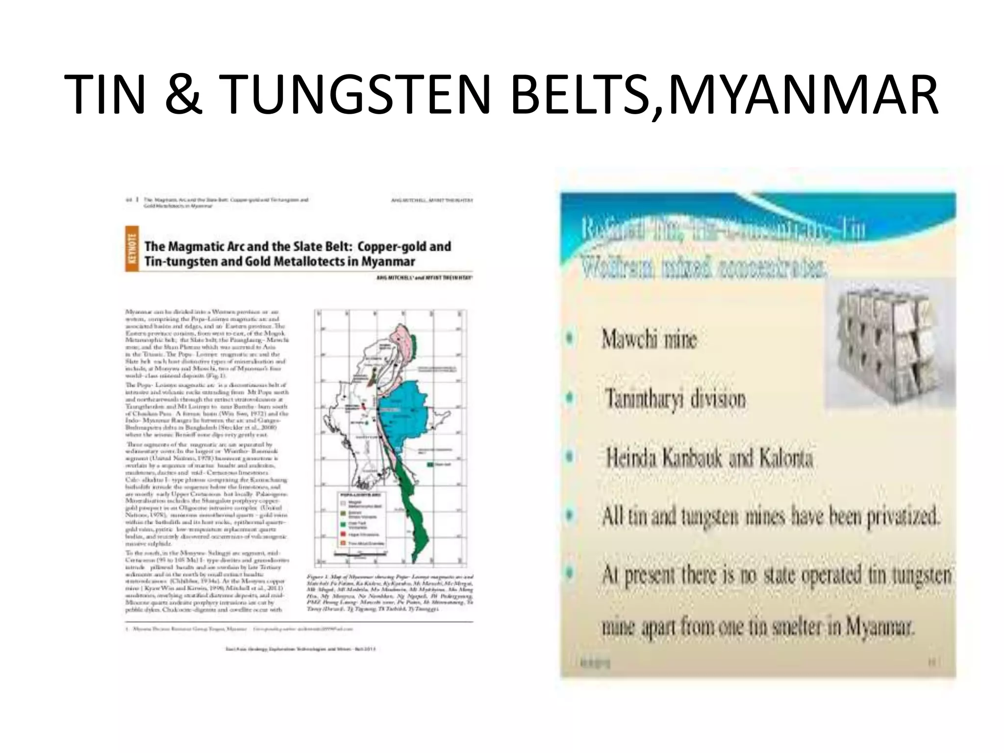 MAP & ILLUSTRATION TELLING THE STORY OF MYANMAR MINERALS DEPOSIT | PPTX