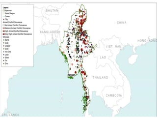 MAP & ILLUSTRATION TELLING THE STORY OF MYANMAR MINERALS DEPOSIT | PPTX