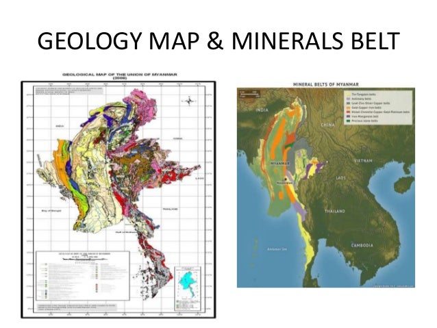 MAP & ILLUSTRATION TELLING THE STORY OF MYANMAR MINERALS DEPOSIT