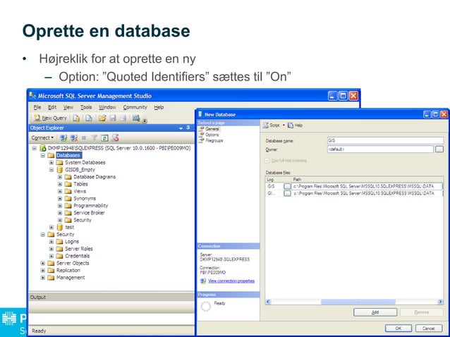 MapInfo Pro og SQL Server - Uden opgaver | PPT