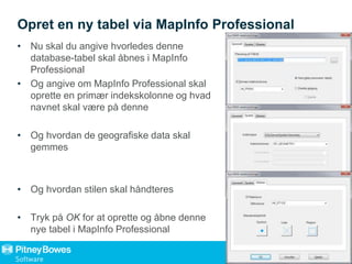 MapInfo Pro og SQL Server - Uden opgaver | PPT