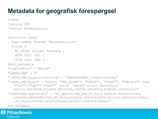 MapInfo Pro og SQL Server - Uden opgaver | PPT