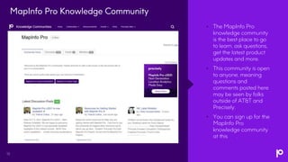 MapInfo Pro Customer Support Forum | PPTX