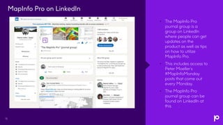 MapInfo Pro Customer Support Forum | PPTX