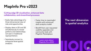 MapInfo Pro v2023: The Next Dimension in Spatial Analytics | PDF | Web ...