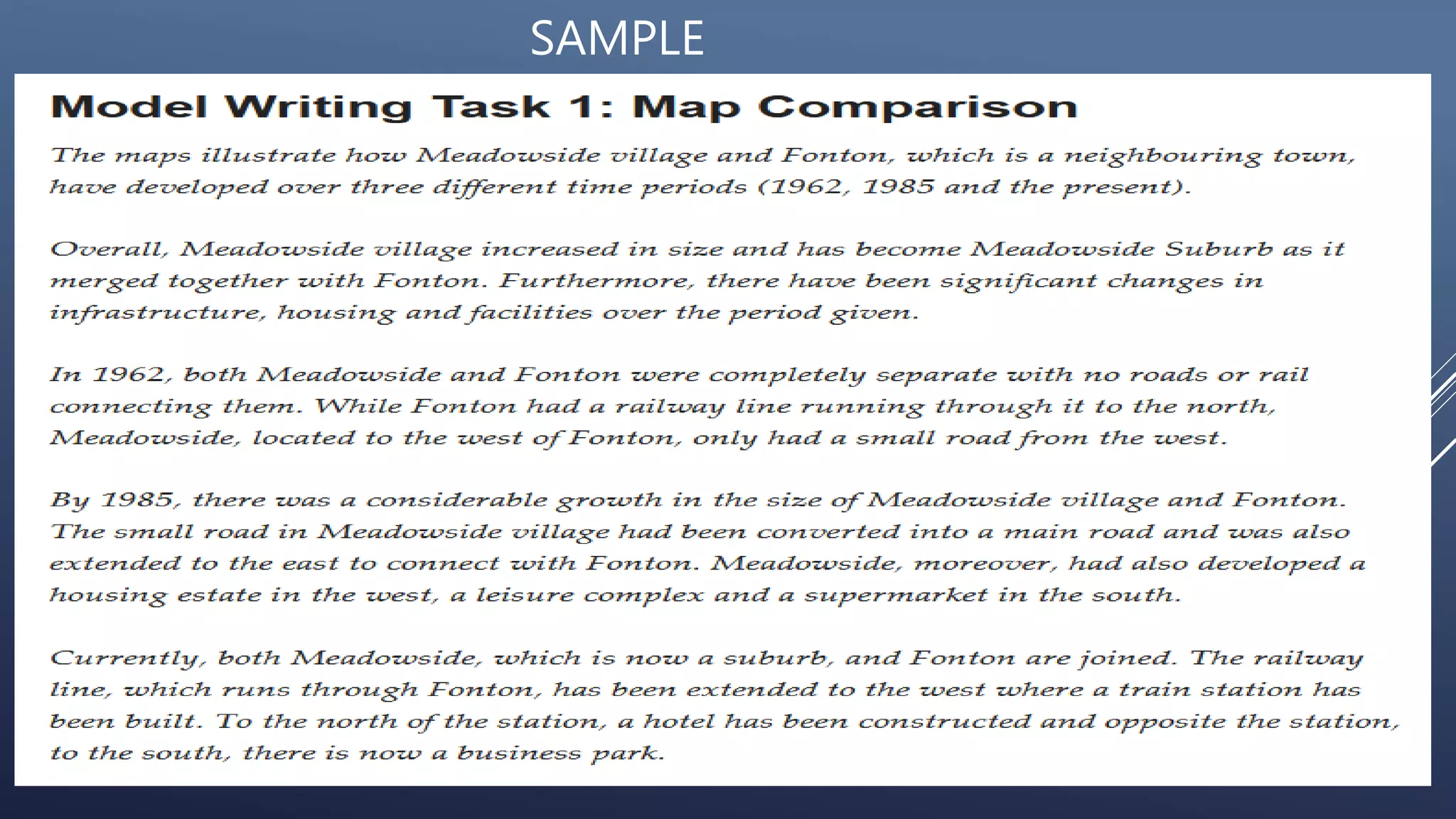 Analytical writing- Map interpretation | PPT