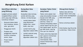 Mengenal Jejak karbon dan Perhitungan Emisi | PPTX
