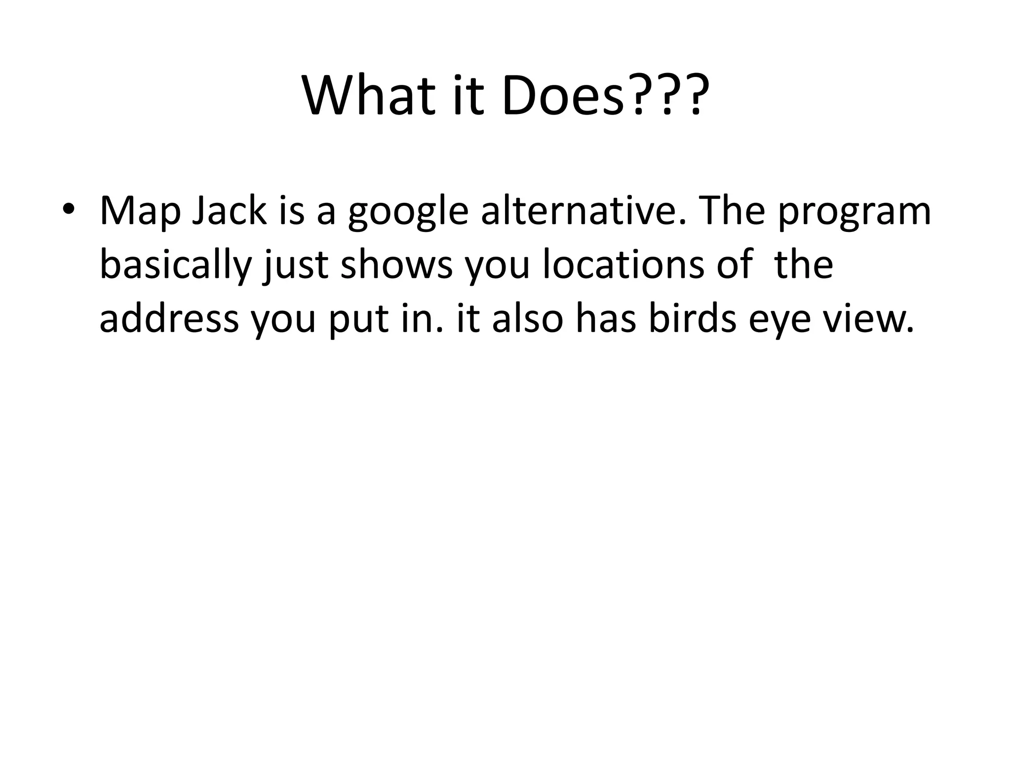 Map jack | PPTX