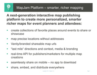 MapJam event mapping platform | PPT
