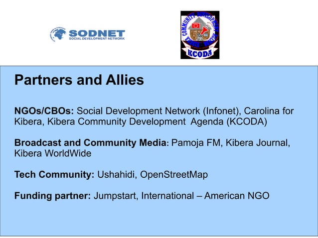 Map kibera presentation plan management meeting PDF | PDF | Internet ...