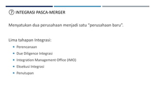Tahapan Proses Merger dan Akuisisi - M&A Playbook | PDF