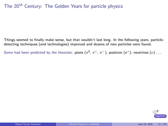 Particle Physics in a nutshell | PPT