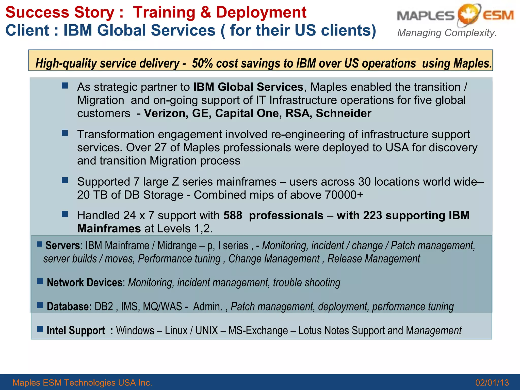 Maples esm technologies | PPT
