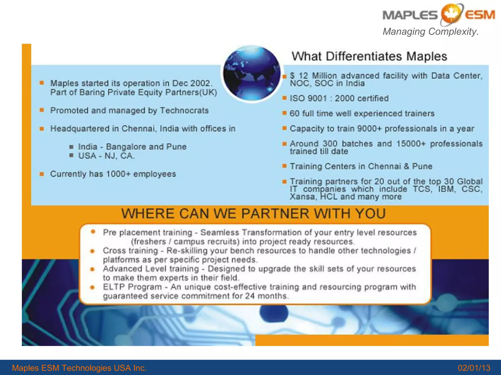 Maples esm technologies | PPT