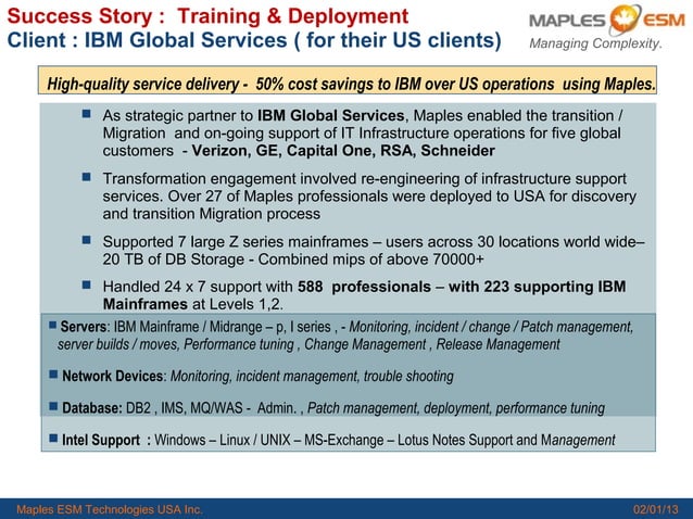 Maples esm technologies | PPT